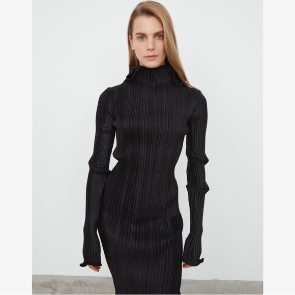 Toteme | Dresses | Toteme Black Soldev Turtleneck Top And Alberata Midi ...